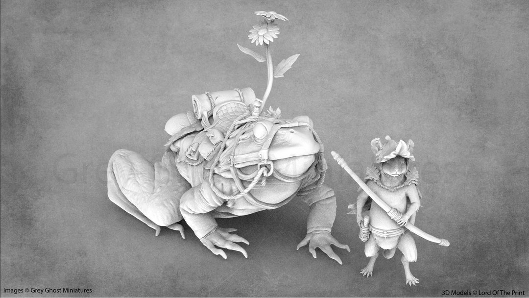 Frog Rider Miniatures | Mousefolk Miniatures | Lord of the Print - Etsy