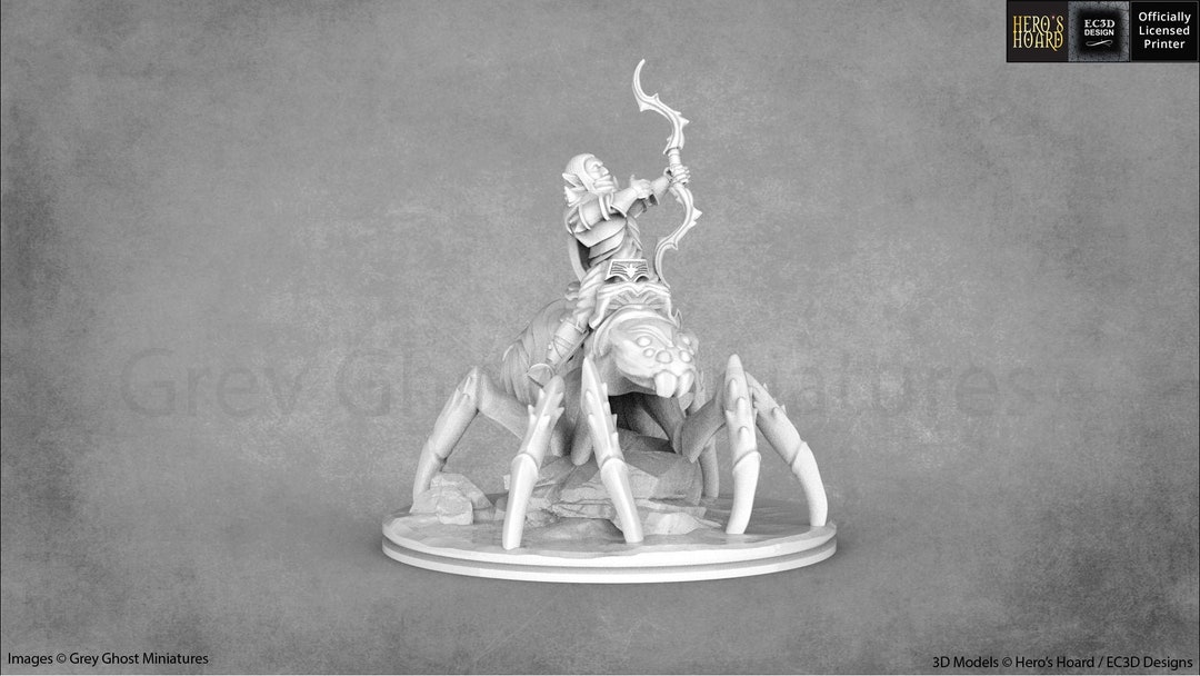 Mounted Dark Elf Miniatures | Mounted Drow Mininatures | Evil Elves ...