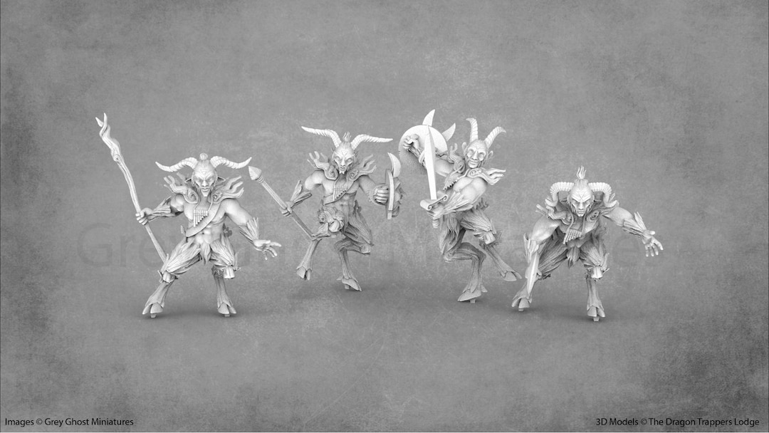 Pan's Faun Miniature: Unseelie Courts Army, Dragon Trappers Lodge - Etsy