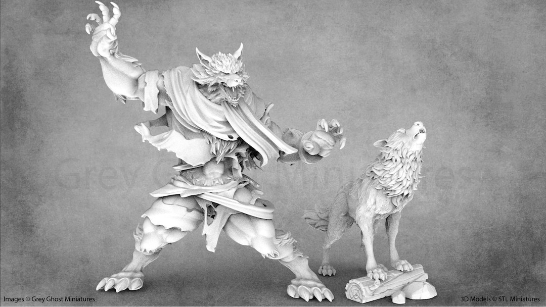 Fantasy Werewolf Miniatures | STL Miniatures - Etsy
