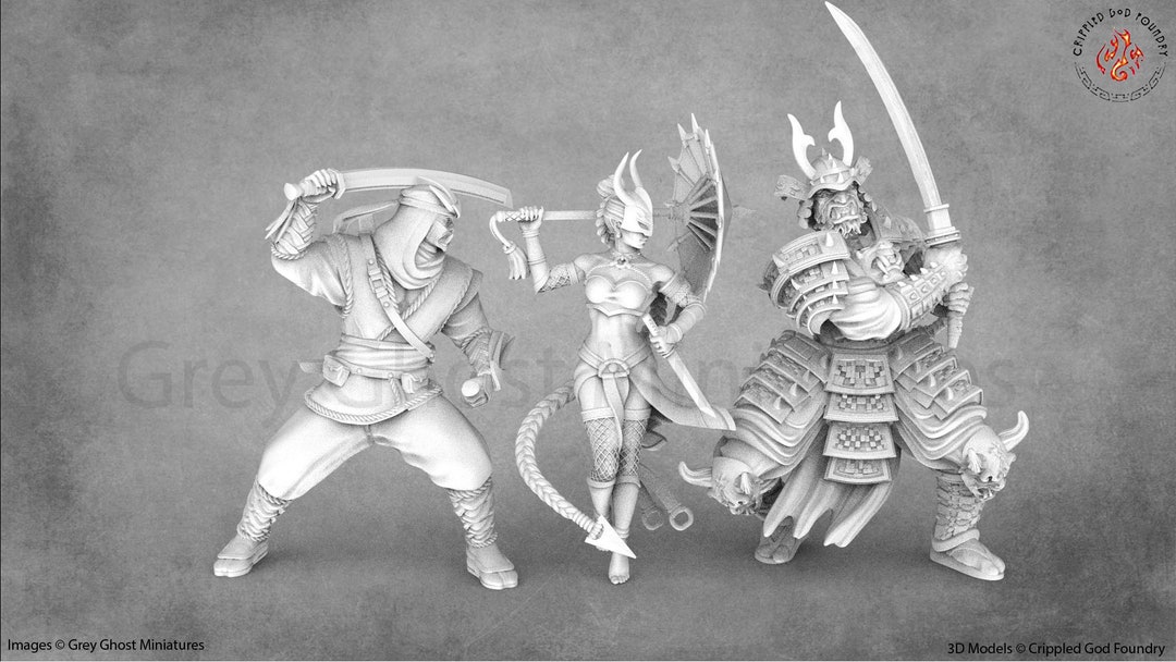 Japanese Mythos, Fantasy Demon Miniatures | Cripple God Foundry - Etsy