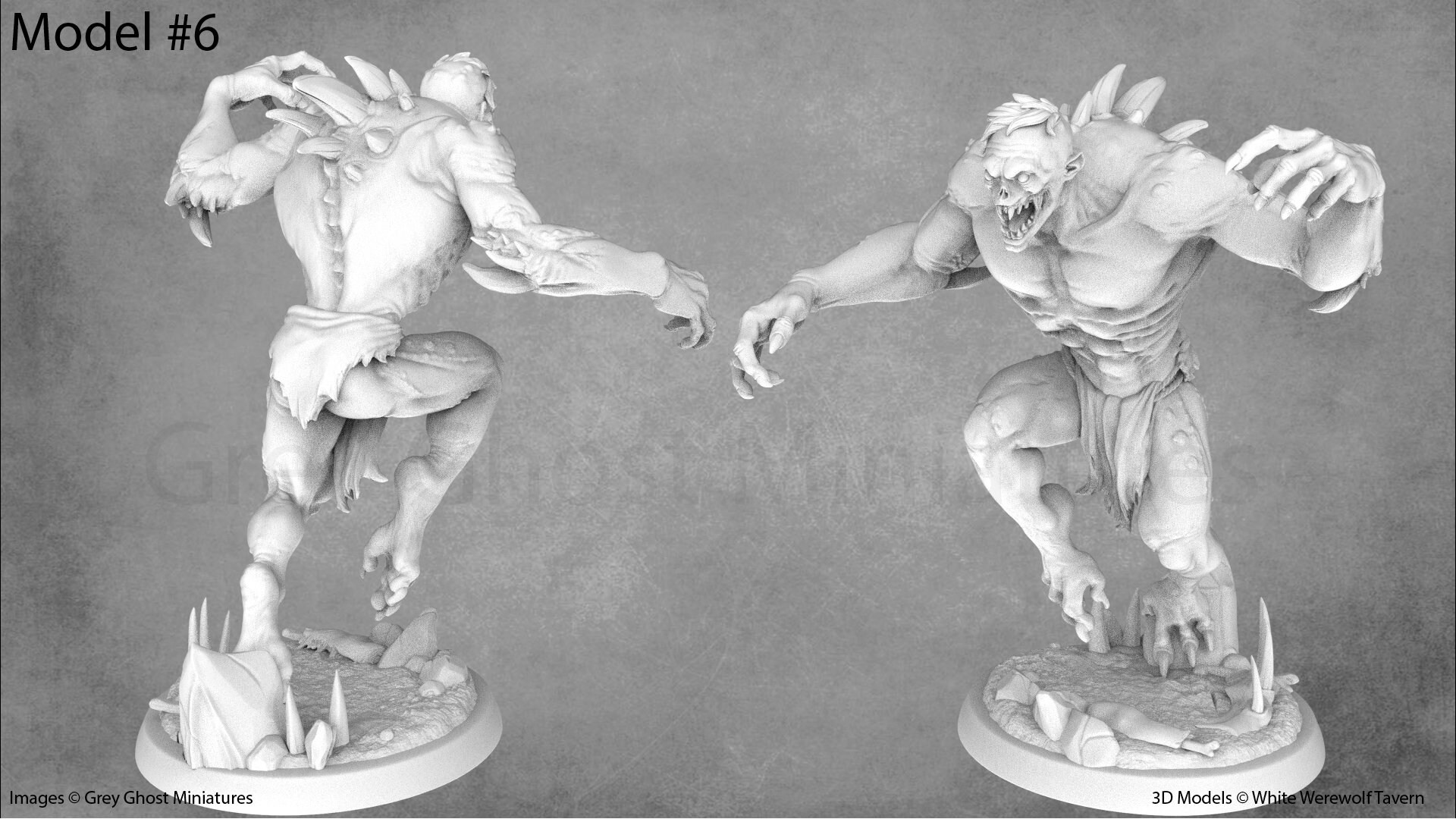 Vicious Ghoul Miniatures 28mm Ghouls 32mm Ghouls White - Etsy