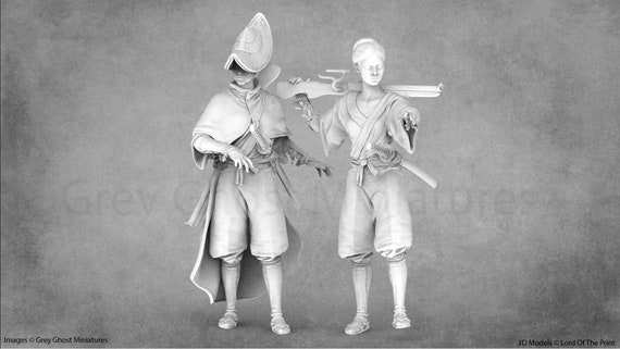 Samurai Arquebusier Miniatures Lord of the Print - Etsy