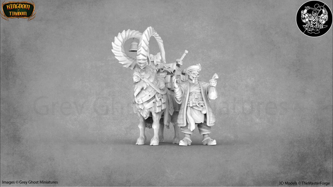 Half Orc Merchant Miniature With Pack Animal | Dnd Mini - Etsy