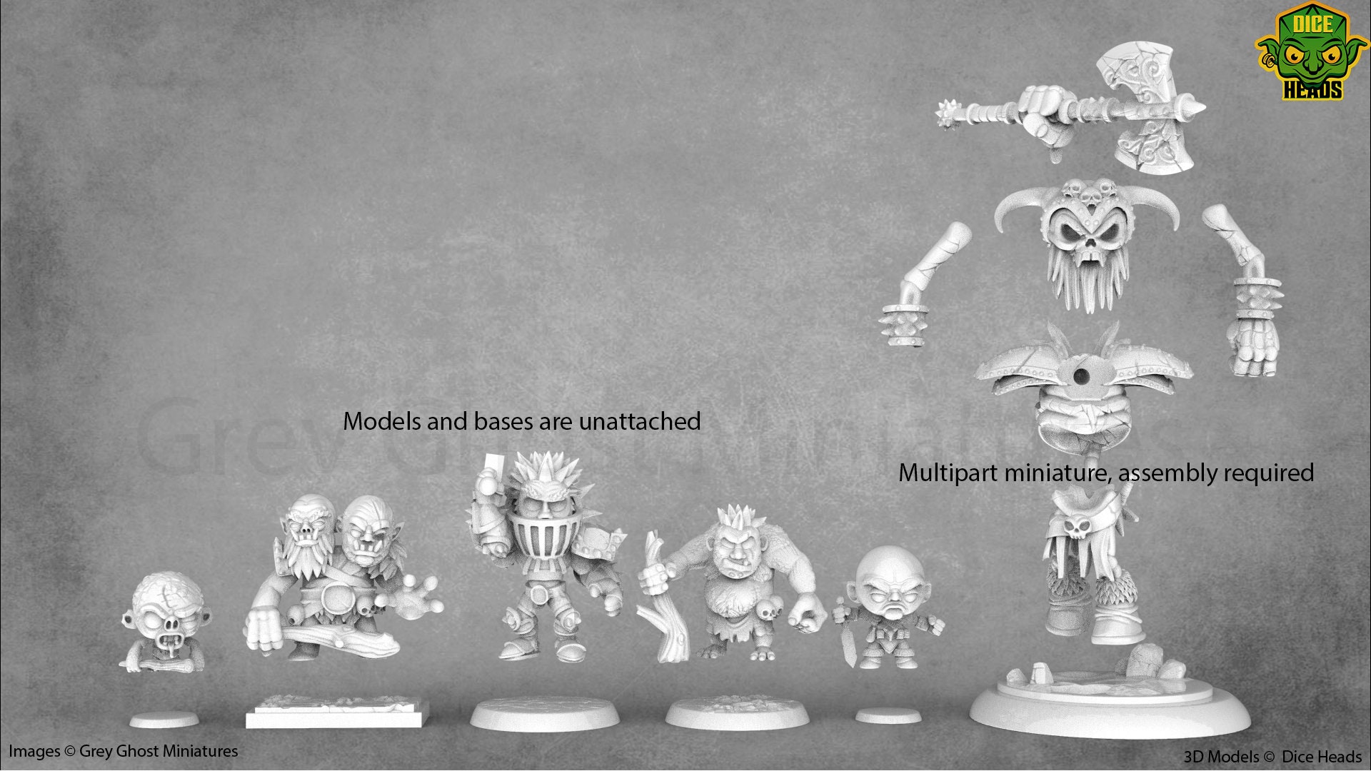 Chibi Giant-Kin Models Giant Miniatures Chibi Giants | Etsy