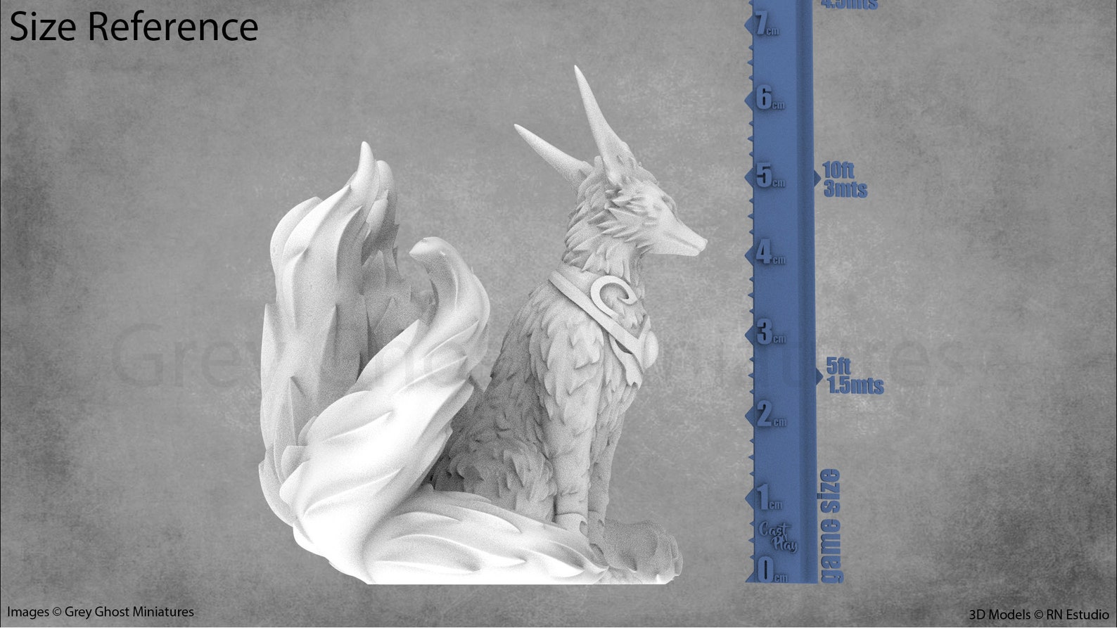 Kitsune Miniature | Multi-tailed Fox | 32mm Miniature | RN Estudio - Etsy