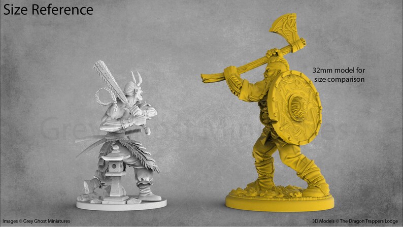 Omi the Devil | Japanese Demon Miniature | Dragon Trappers Lodge - Etsy