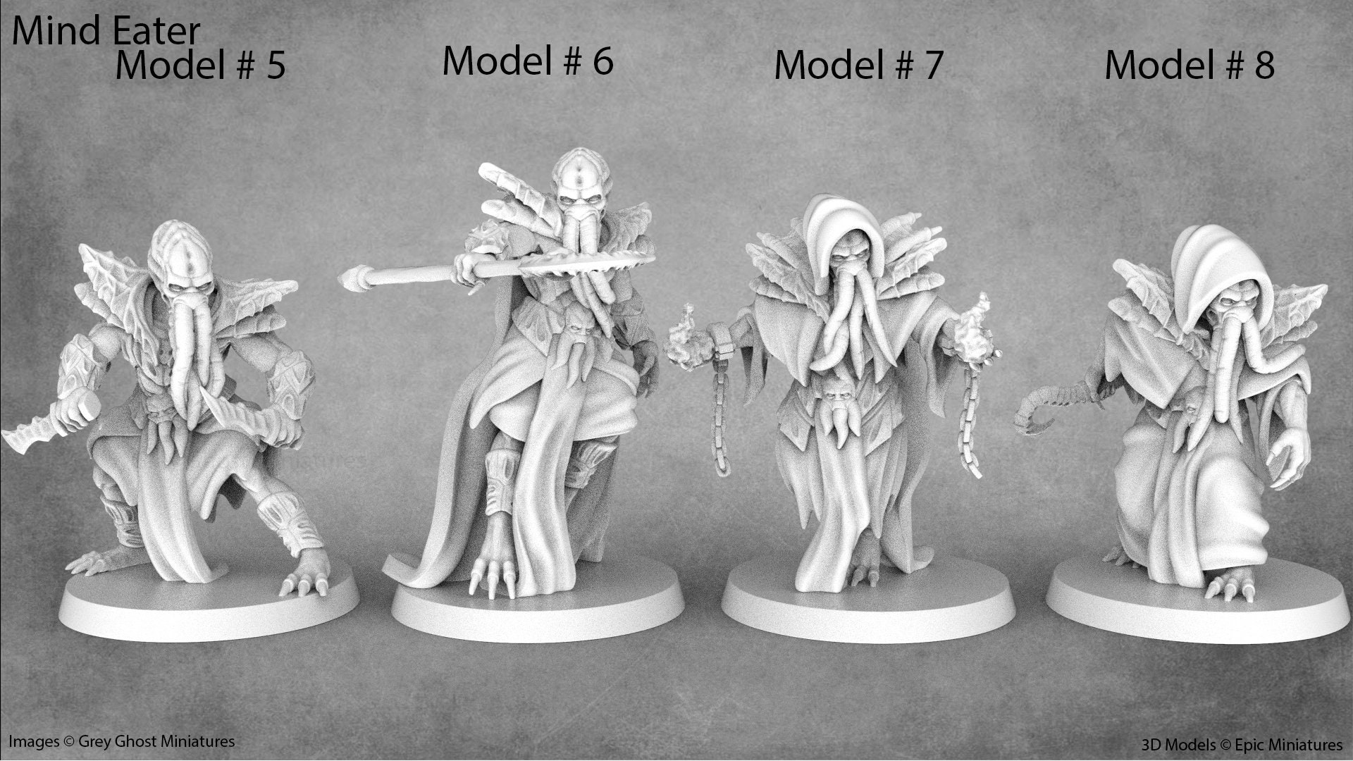 Mind Flayer Miniatures Epic Miniatures - Etsy