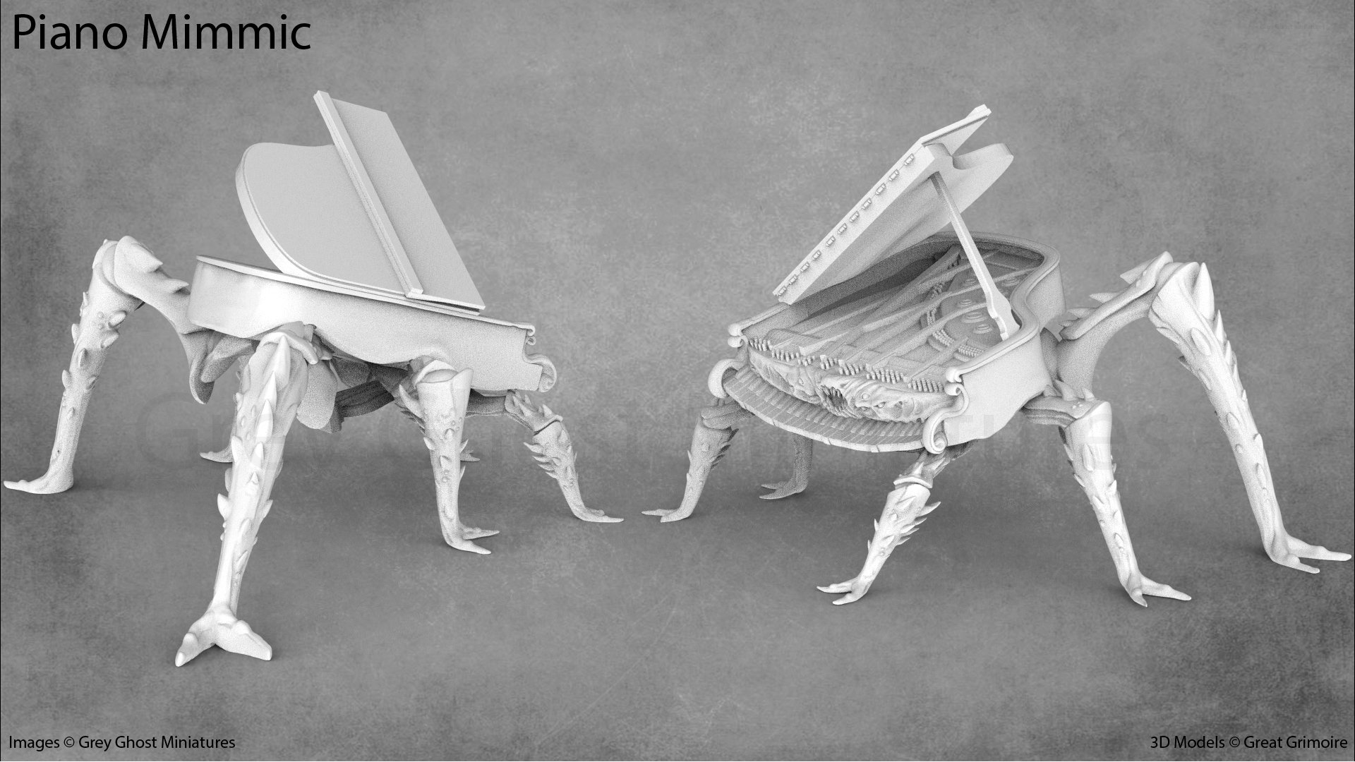 Madelaine & the Cursed Piano Horror Miniatures Great - Etsy