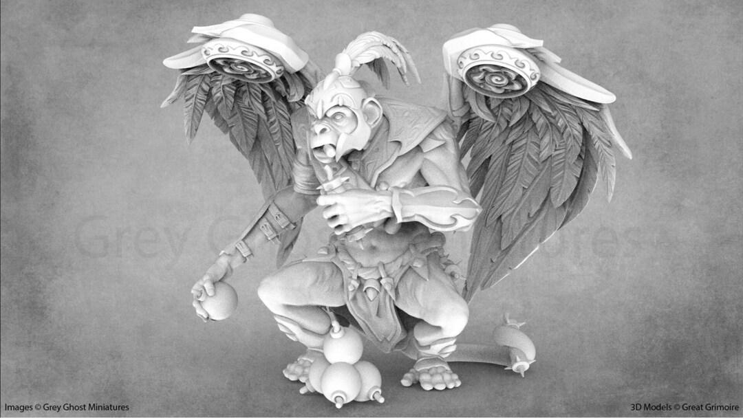 Flying Monkey Miniature Resin Model | Grimoire Sculpted Figure - Etsy