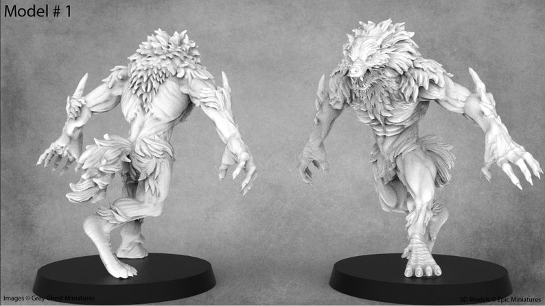 Fantasy Werewolf Miniatures Epic Miniatures - Etsy