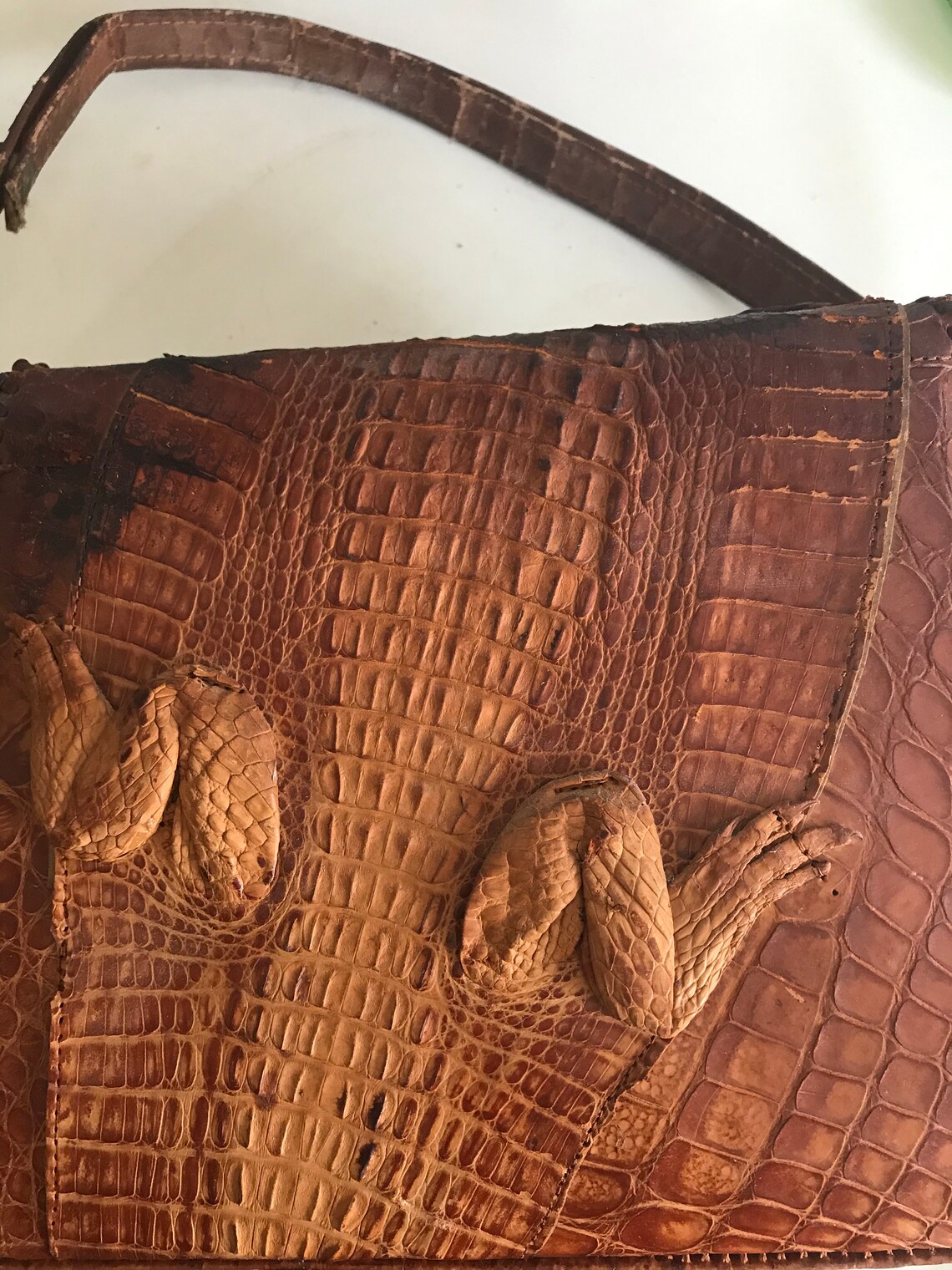 Vintage 1950s Alligator Purse With Feet | Etsy