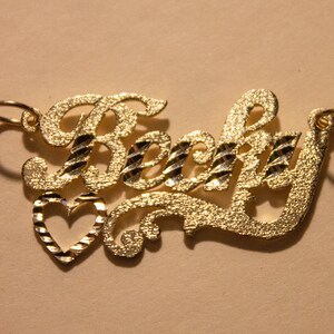 Vintage 14k Yellow Gold Dazzlers BECKY Name Plate - Etsy