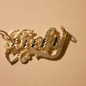 Vintage 14k Yellow Gold Dazzlers BECKY Name Plate - Etsy
