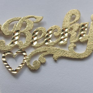 Vintage 14k Yellow Gold Dazzlers BECKY Name Plate - Etsy
