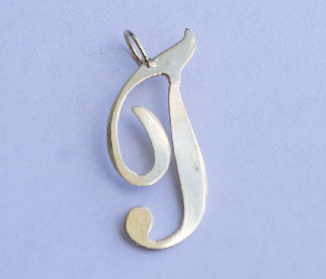 Vintage 14k Yellow Gold T Letter Initial Pendant - Etsy