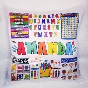 Pillow. Learning Pillow | Educational Gift | Personalized Kids Birthday ...