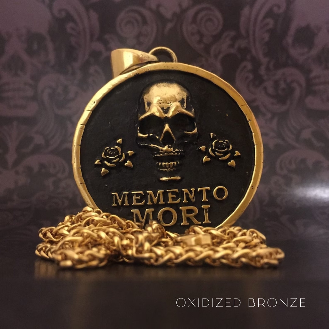 Memento Mori Pendant, Stoicism Symbol, Customizable Pendant, Greek ...