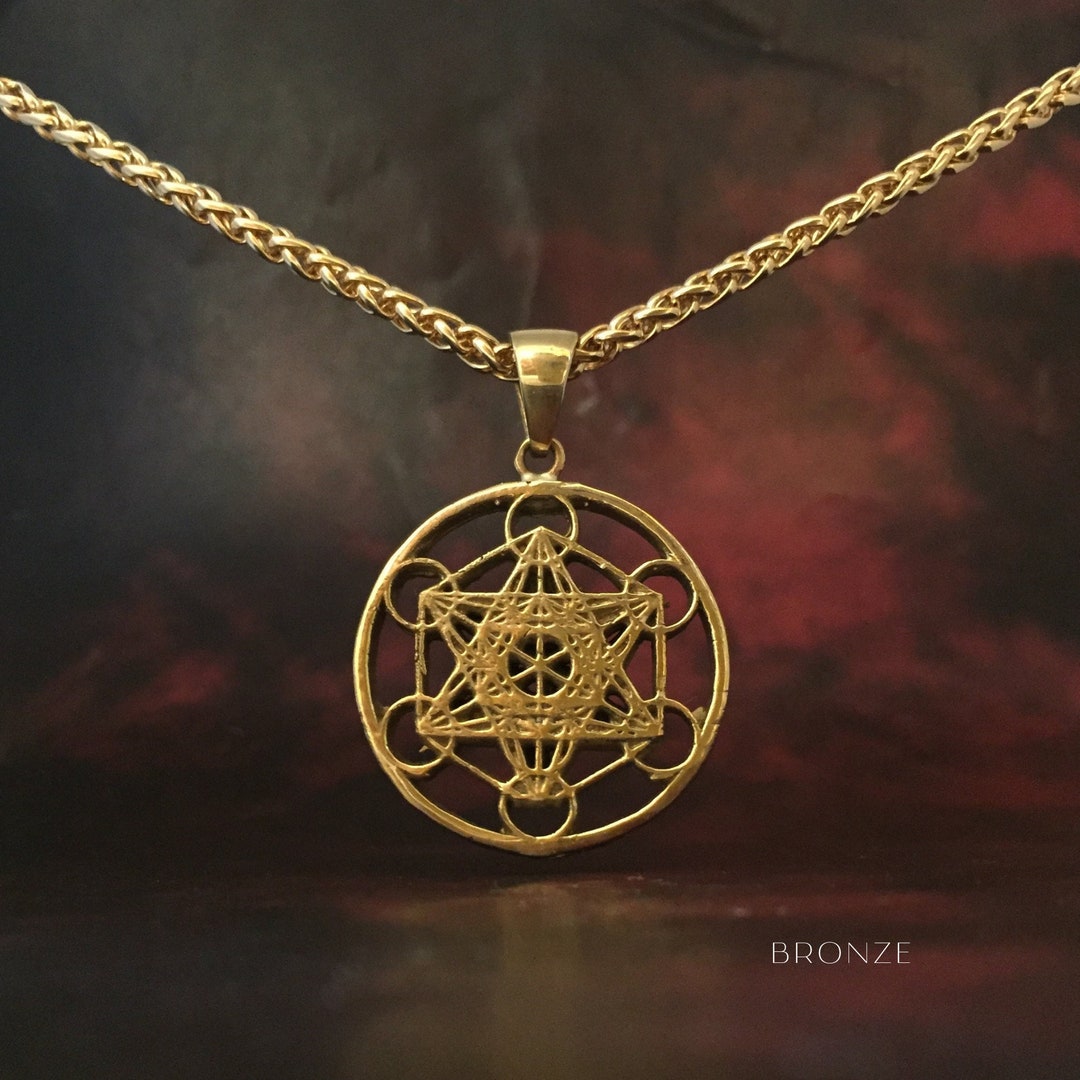 Metatron Pendant, Sacred Geometry Jewelry, Metatron Cube Pendant ...