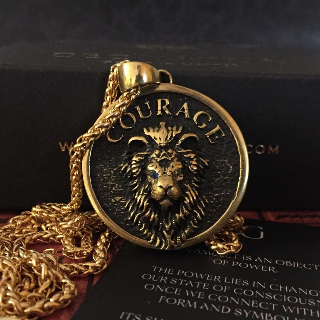Lion Courage Symbolism. Stoic Philosophy, Handmade. Sterling Silver ...