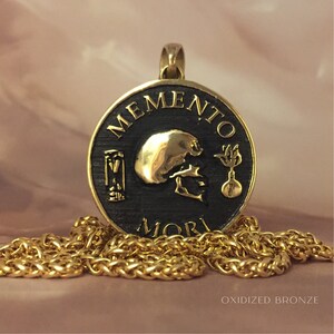 Memento Mori Pendant. Stoic Symbol. Handmade. Sterling Silver, Gold ...
