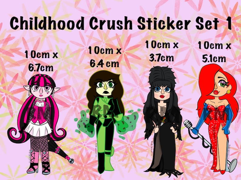 Childhood Crush Sticker Set 1 - Etsy