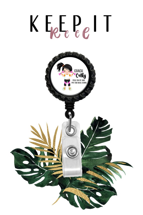 Fitness Badge Reel Gym Badge Personalized Badge Holder | Etsy