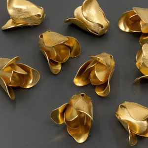 Brass Bead Caps Brass Rose Bud Bead Caps Fancy Bead Caps | Etsy