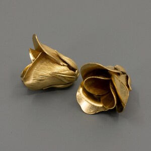 Brass Bead Caps, LARGE Brass Rose Bud Bead Caps, Fancy Bead Caps ...