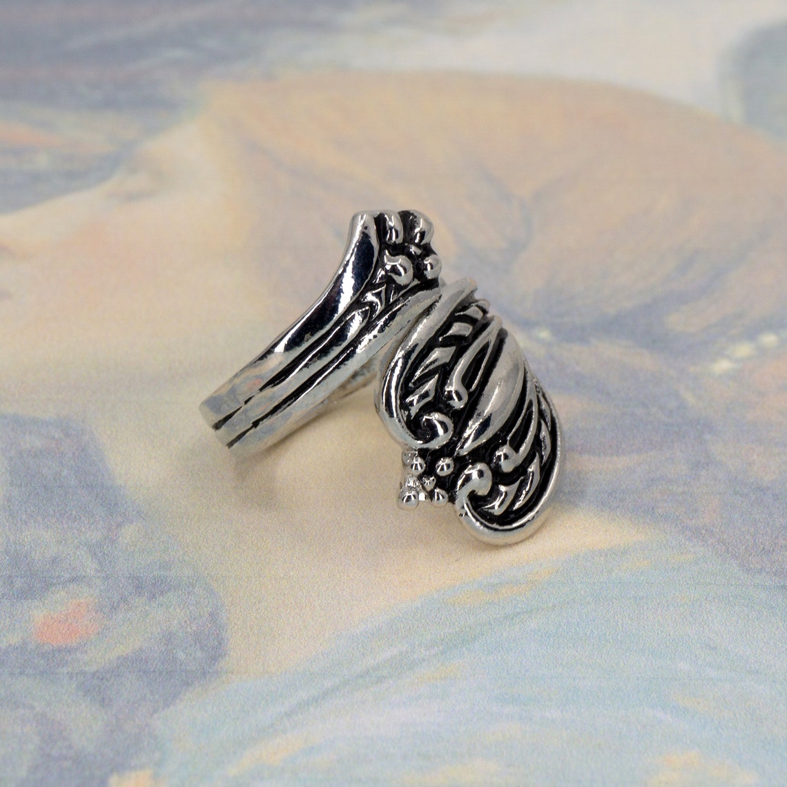 Silver Spoon Ring Genuine Spoon Ring Thumb Ring Retro Ring - Etsy