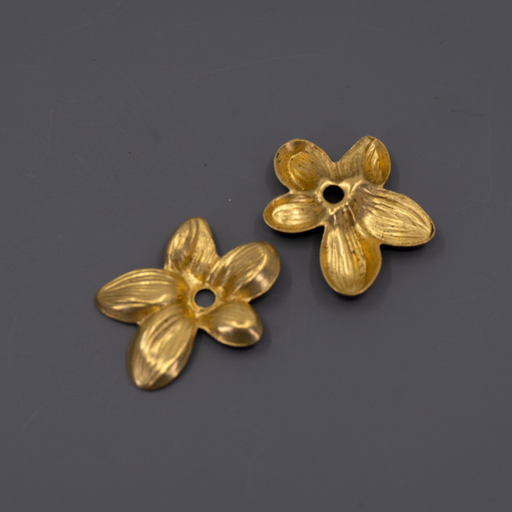 Raw Brass Flower Rivet: Textured Jewelry Supplies (22mm) - Etsy