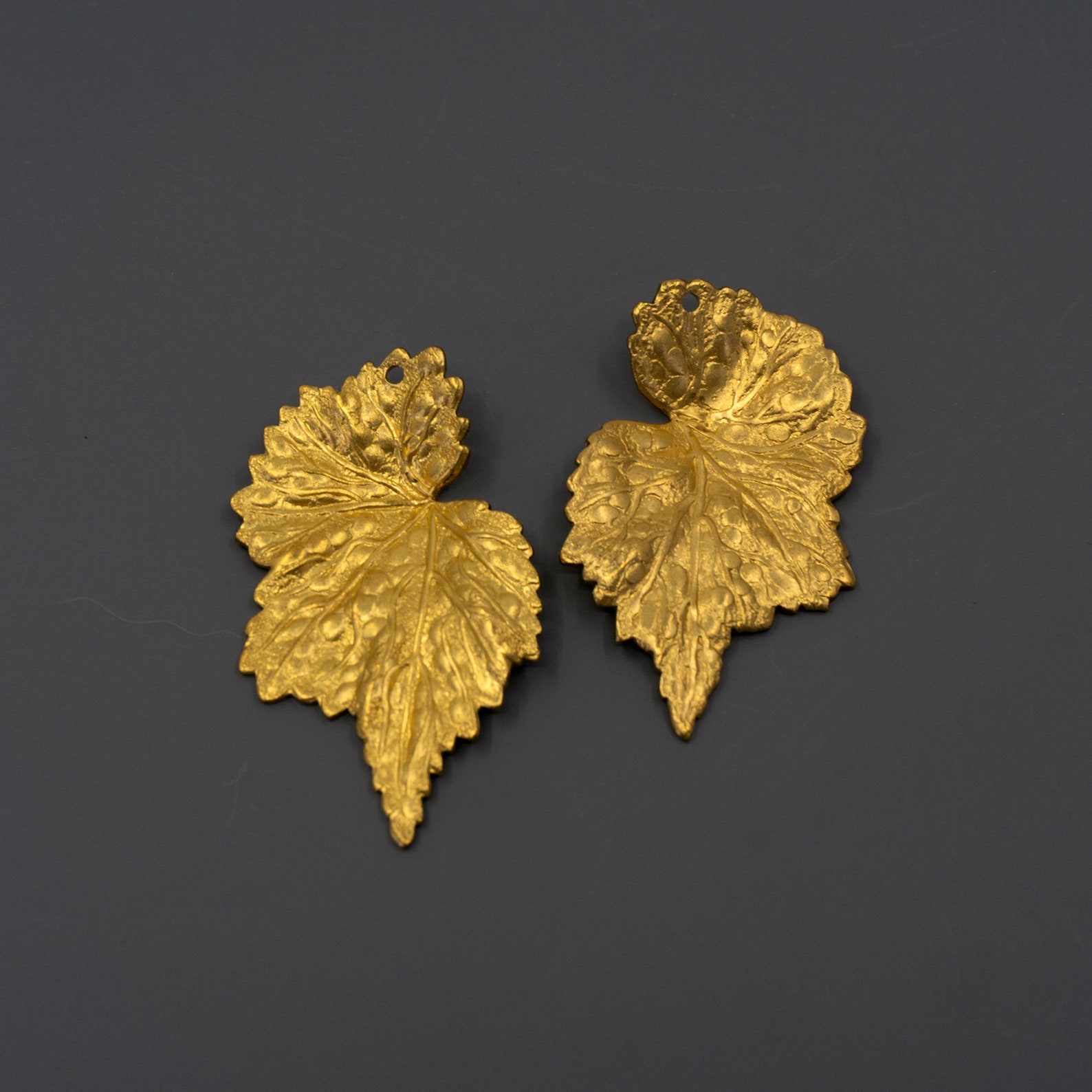 Brass Begonia Leaf Earring Charms: Raw Brass Stampings (1 Pair), Large ...