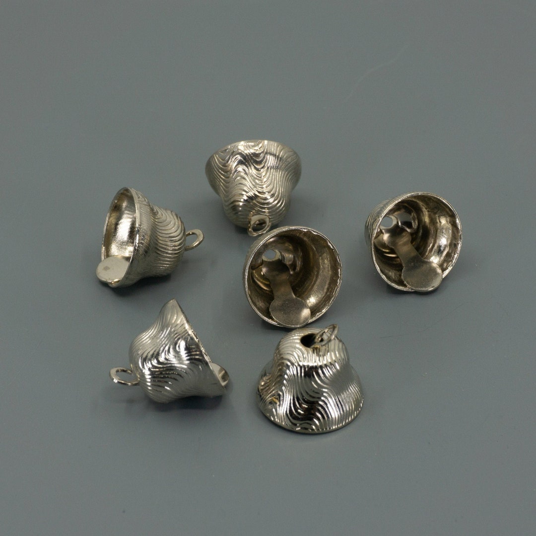 Brass Bell, Vintage Brass Bells, Small Bells, Rhodium Finish Vintage ...