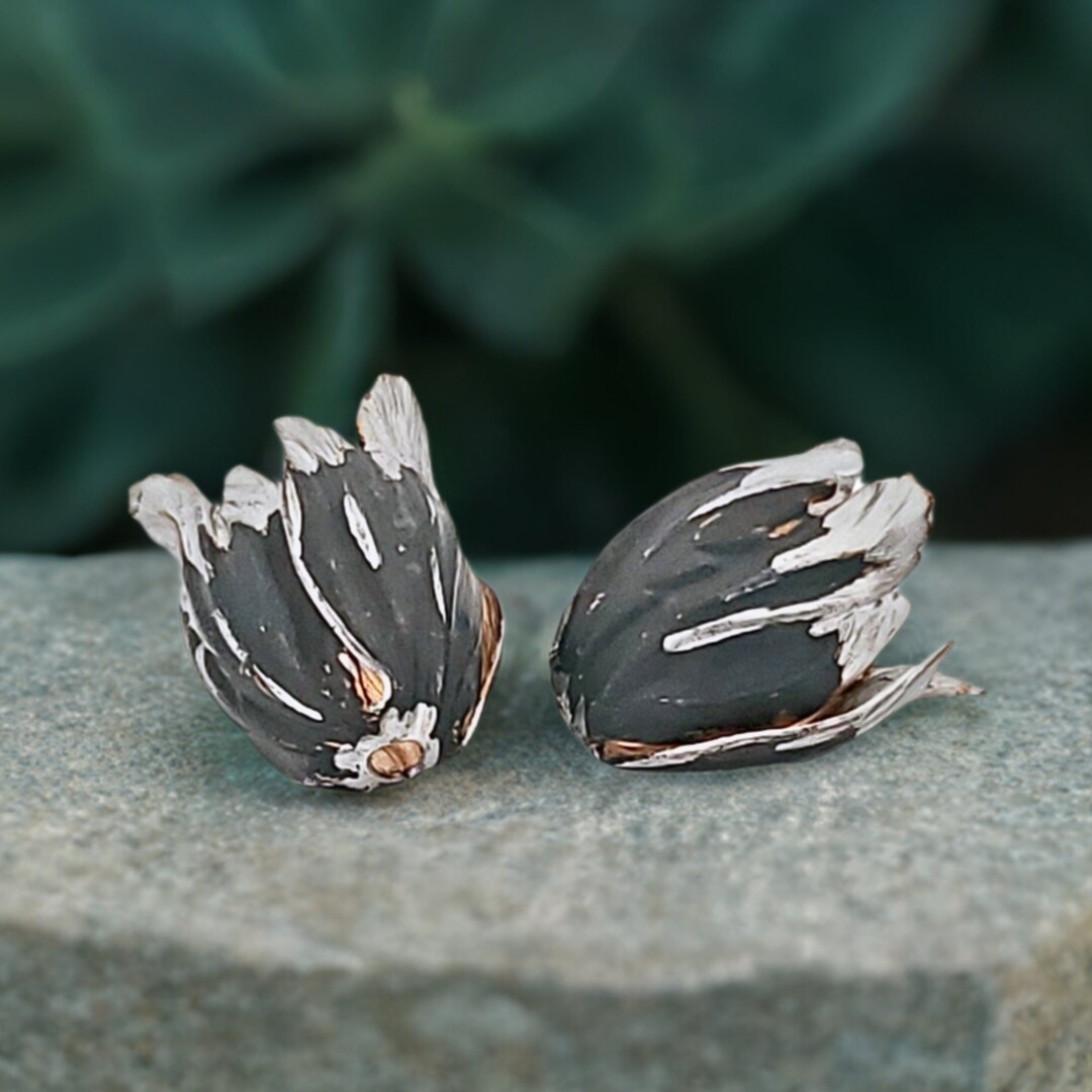 Hand Painted Tulip Bead Caps, Hand Painted Brass Findings, Fancy ...