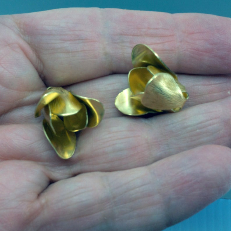 Brass Bead Caps Brass Rose Bud Bead Caps Fancy Bead Caps | Etsy