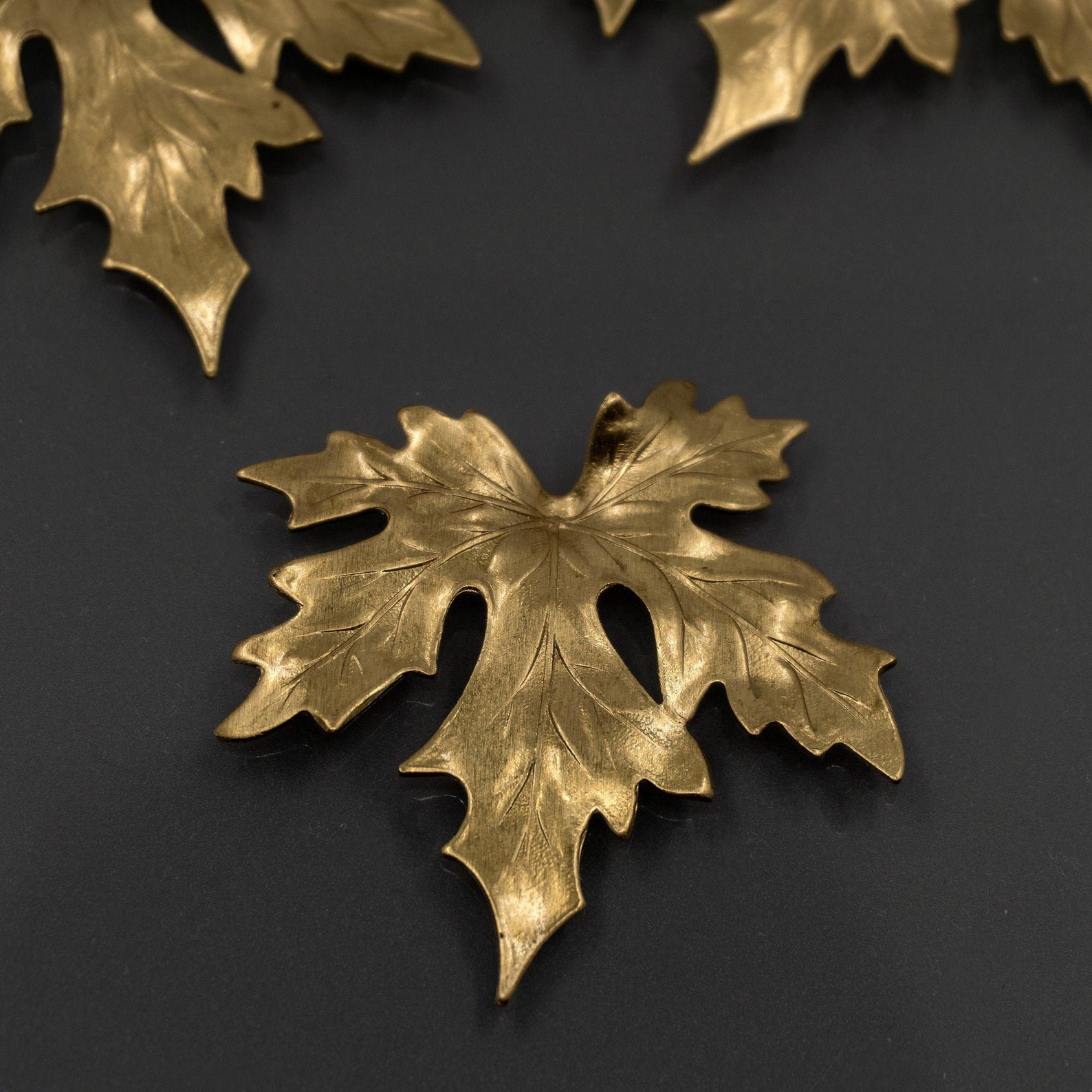 Brass Stampings LARGE Maple Leaf Jewelry Components Jewelry - Etsy