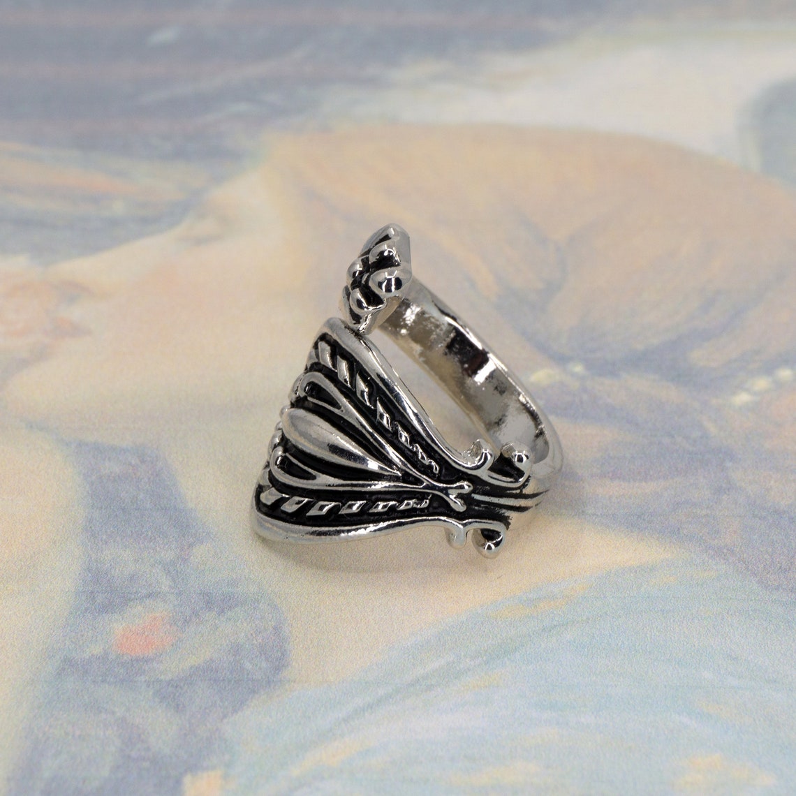 Silver Spoon Ring Genuine Spoon Ring Thumb Ring Retro Ring - Etsy