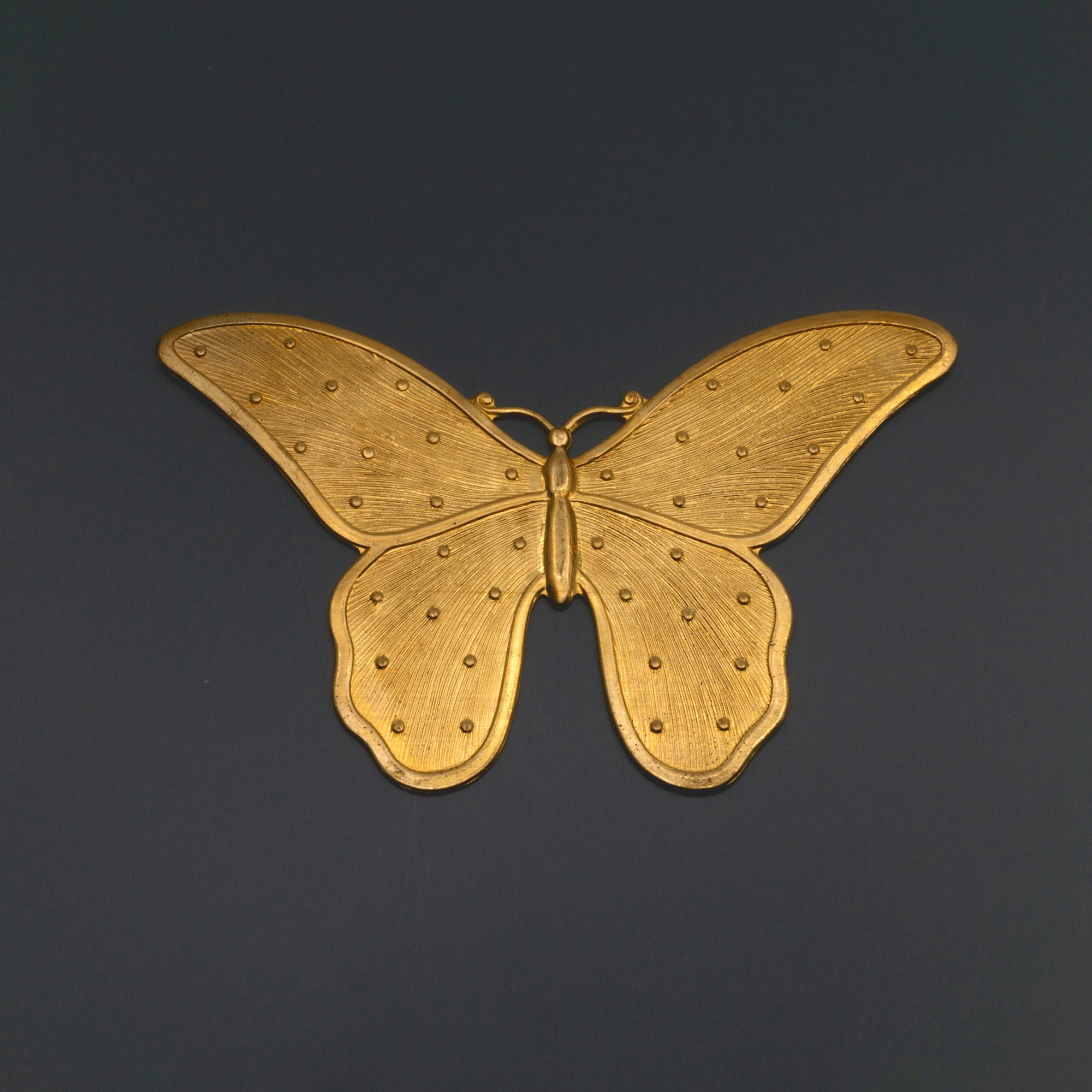 LARGE Brass Butterfly Brass Findings Butterfly Pendant - Etsy
