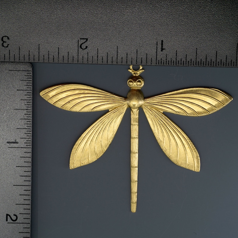 Large Brass Dragonfly Stamping: Jewelry Making Pendant (39x23mm) - Etsy