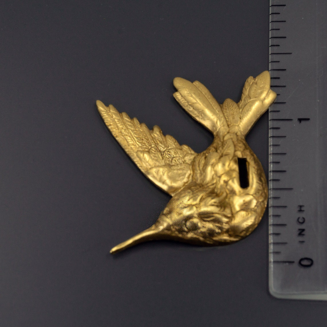 Brass Findings Brass Bird MEDIUM Brass Hummingbird Focal | Etsy