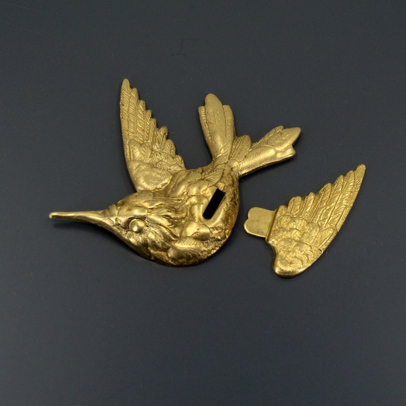 Brass Findings Brass Bird MEDIUM Brass Hummingbird Focal - Etsy