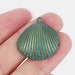 PATINA Clamshells, Verdigris Ribbed Clamshells, Teal Clamshell Pendant ...