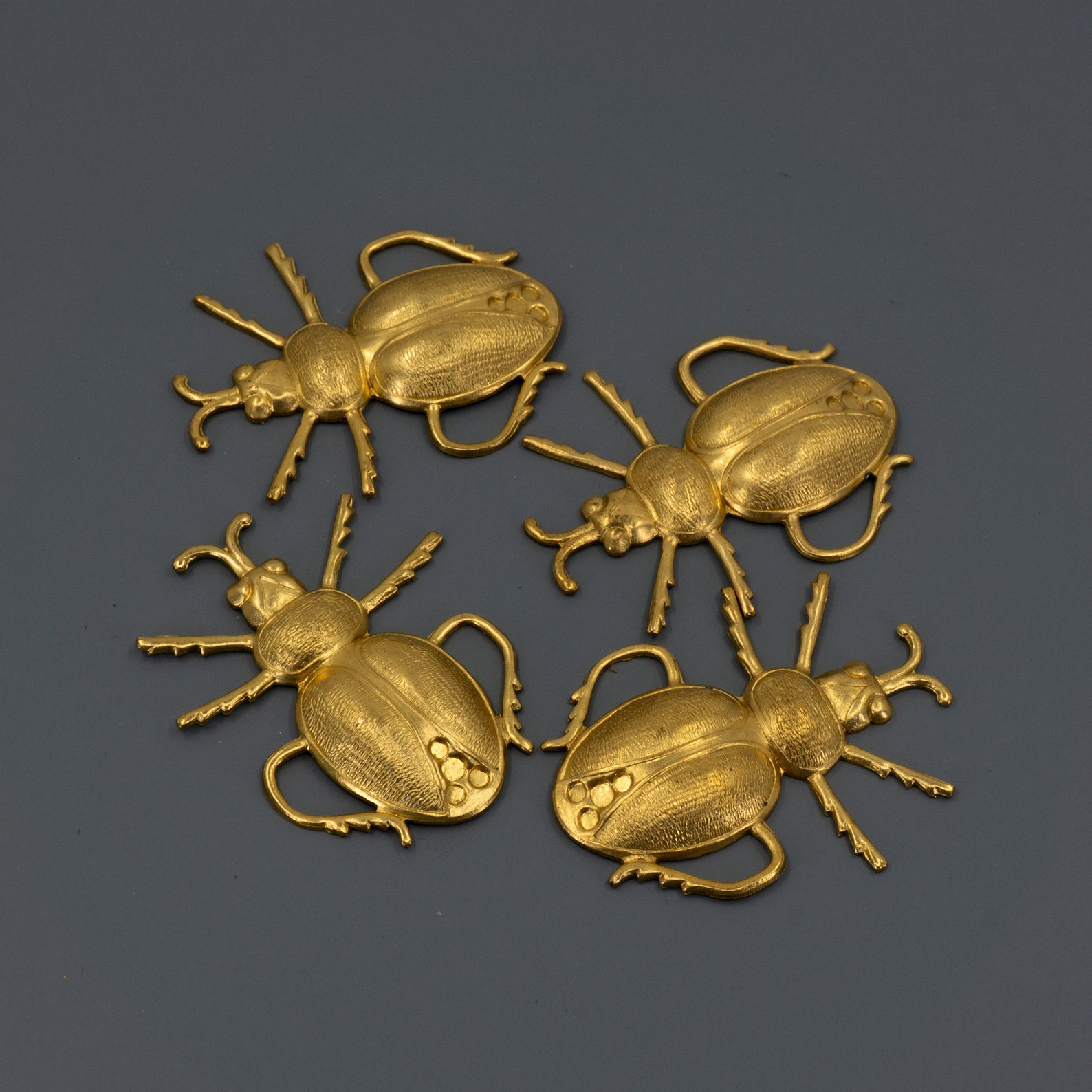 Brass Beetle Bugs Unplated Brass Insects Jewelry Components - Etsy