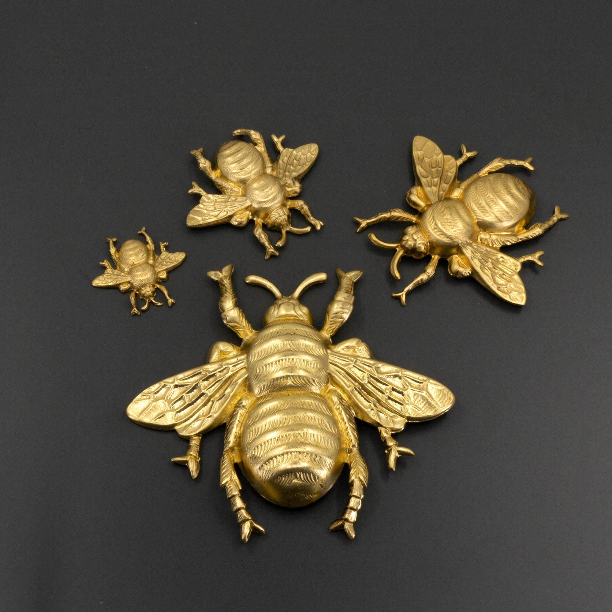 Brass BUMBLEBEE Brass Bee Gold Bees Insect Stamping Brass - Etsy UK