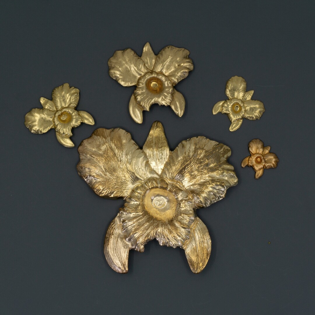 Brass Findings, Brass ORCHID Stampings, Brass Stampings, Brass Orchid ...