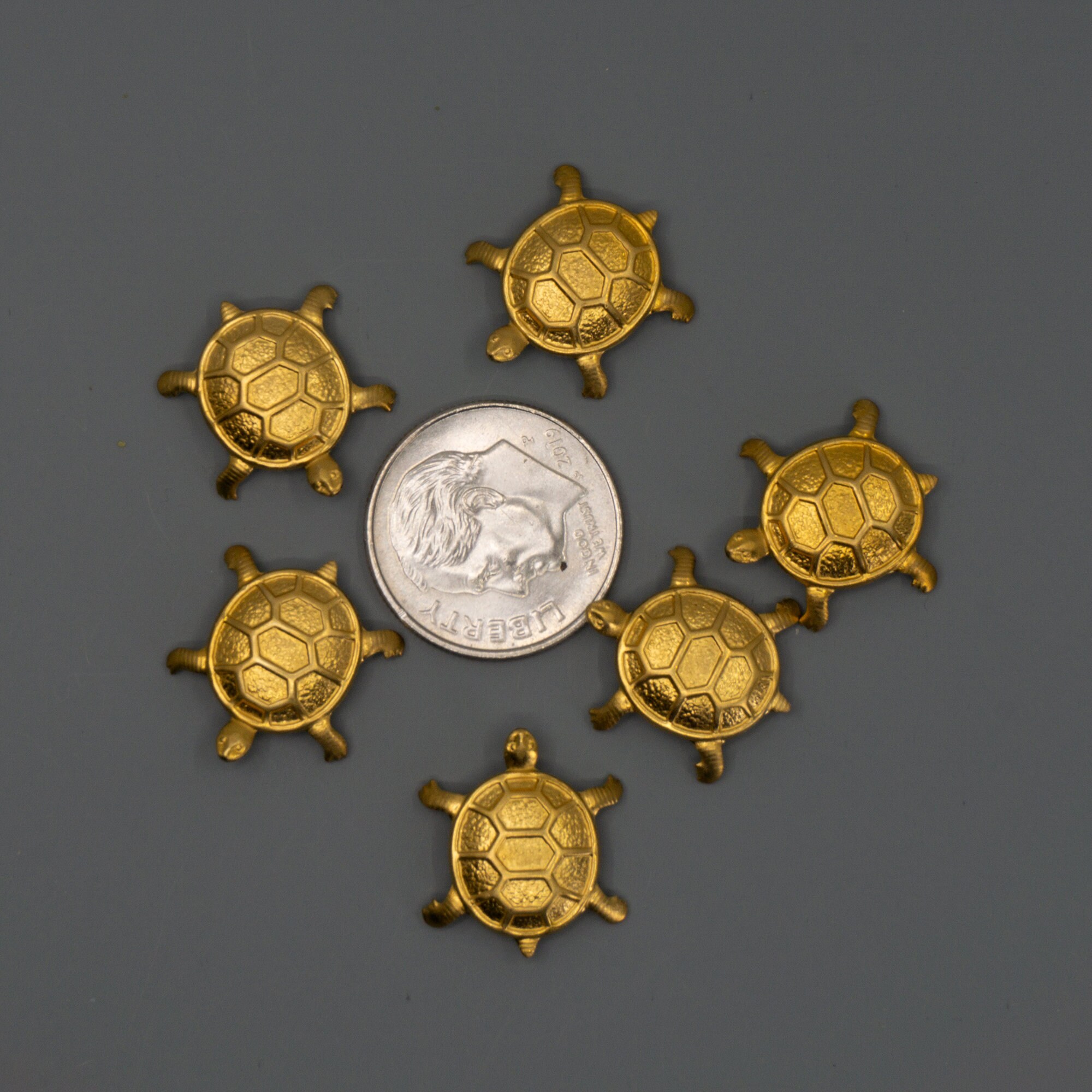 Tiny Brass Turtle Stamping Brass Turtle Charms Jewelry | Etsy