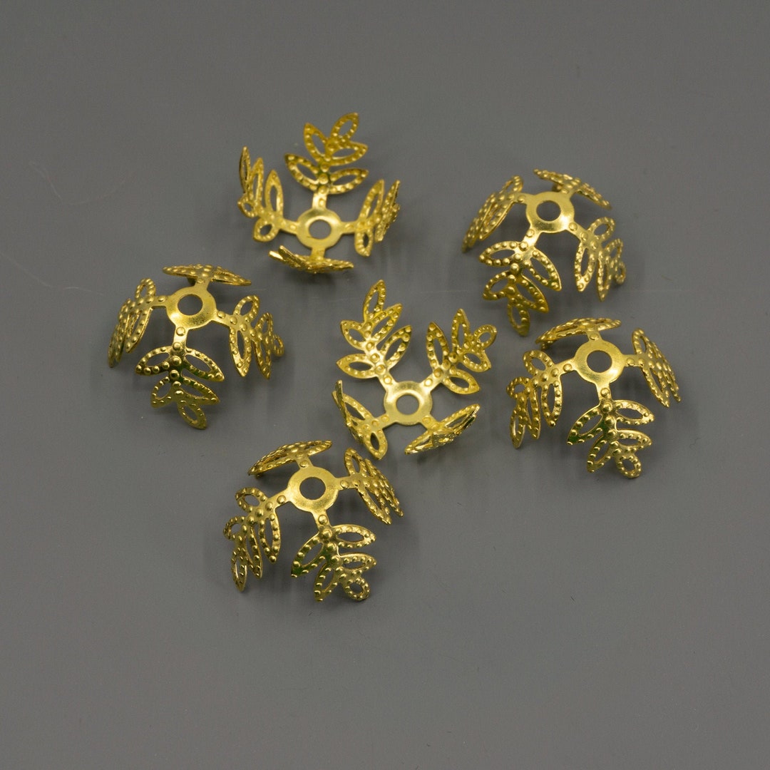 FILIGREE Bead Caps, Brass Bead Caps, Fancy Bead Caps, Brass Bead Caps ...