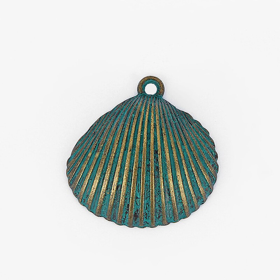 PATINA Clamshells Verdigris Ribbed Clamshells Teal Clamshell - Etsy