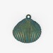 PATINA Clamshells, Verdigris Ribbed Clamshells, Teal Clamshell Pendant ...