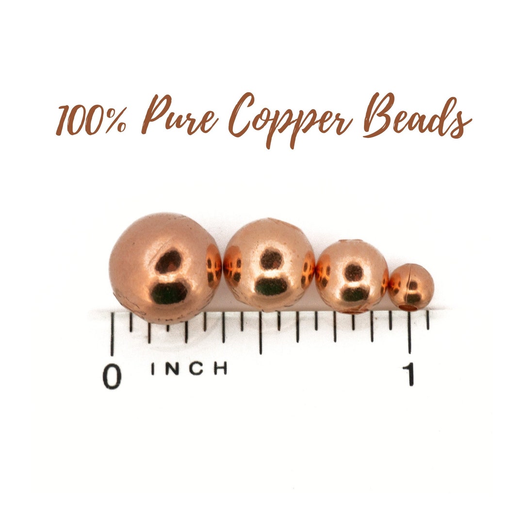 Pure Copper Beads Hollow Copper Beads Drilled Hole Solid - Etsy